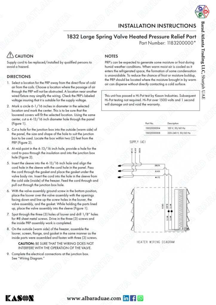 Pressure Relief Port 4” KASON 1832 - Barad Atlanta
